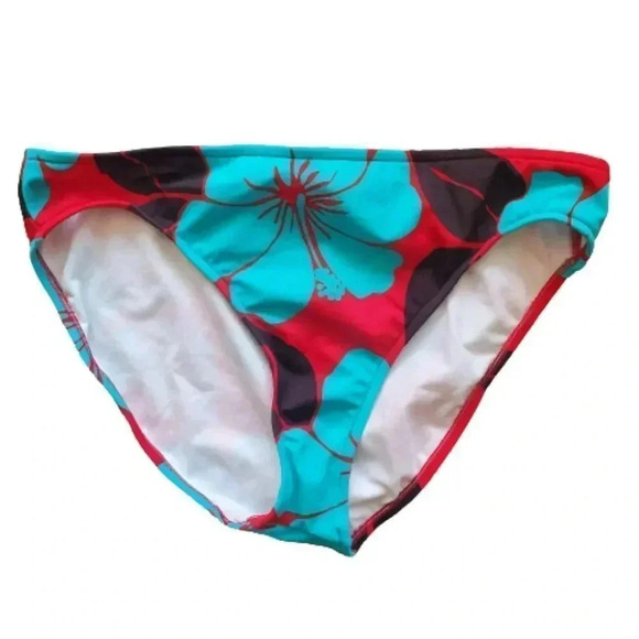 Island Escape | Swim | Island Escape Red And Blue Floral Bikini Bottom ...
